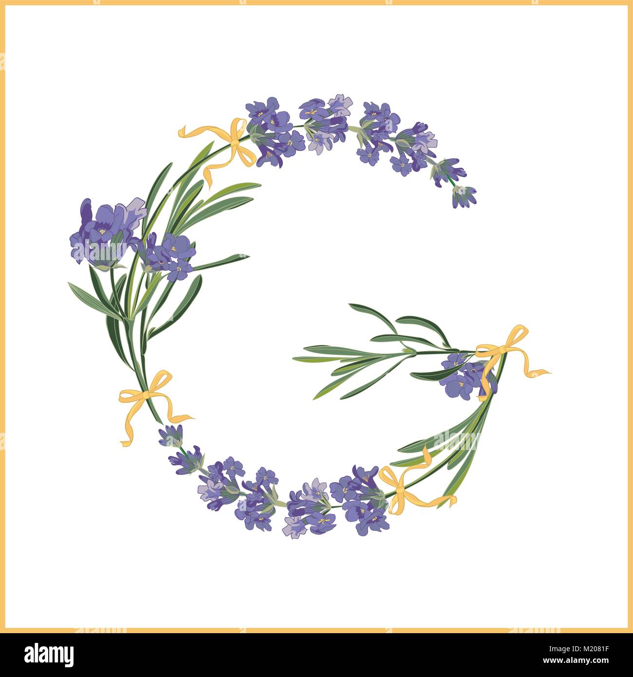 Letter G monogram. Retro sign alphabet with lavender flower initial ...