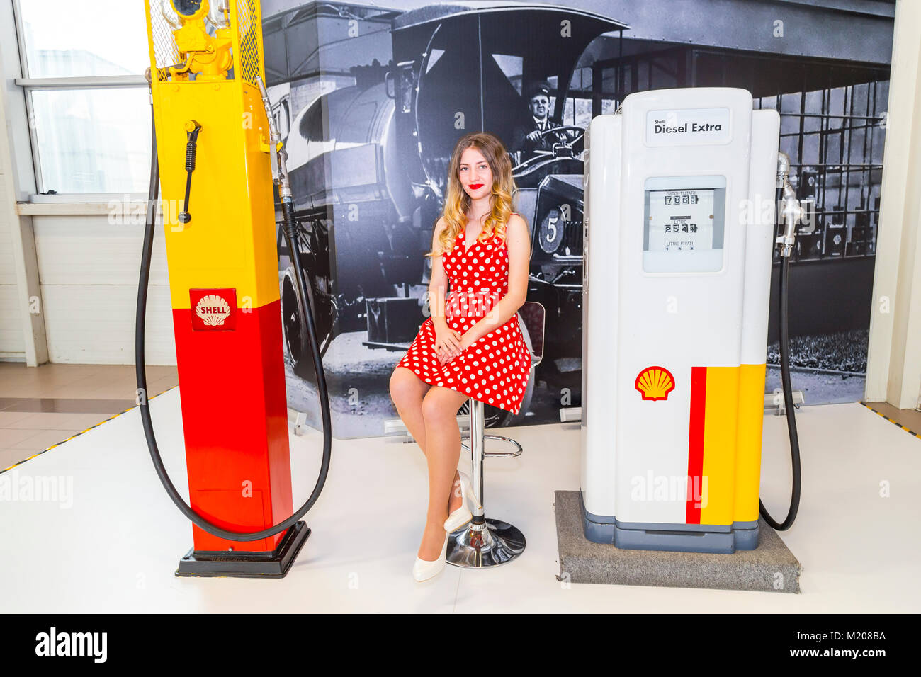 Istanbul, Turkey - April 21, 2017: Vintage dressed shell hasoline ...