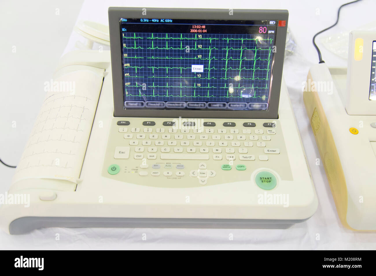 isolated modern and simple ekg monitor Stock Photo - Alamy