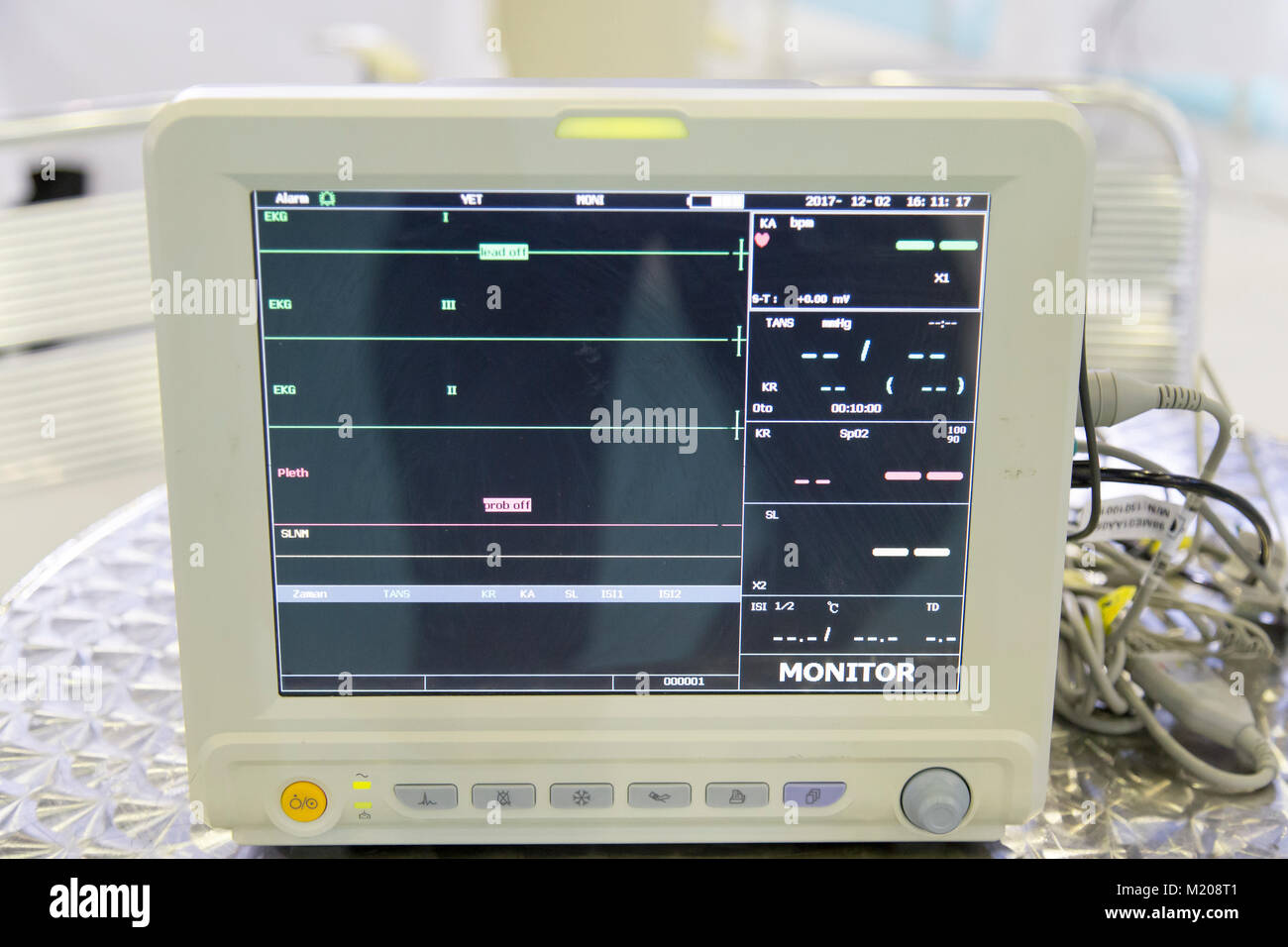 Digital and modern view from patient monitor Stock Photo - Alamy