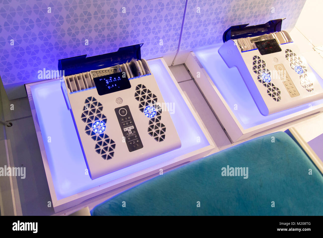 Automatic foot massage machine view from top Stock Photo - Alamy