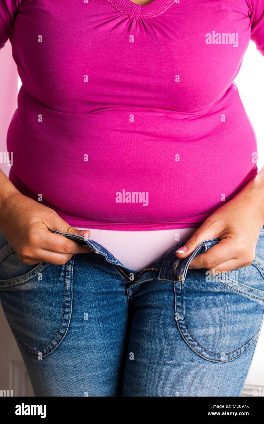 Belly Shirt Fat Woman High Resolution Stock Photography and Images - Alamy