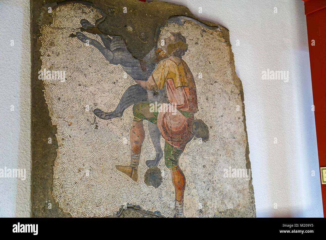 Istanbul, Turkey - May 11, 2016: Ancient mosaic revealed from the ...