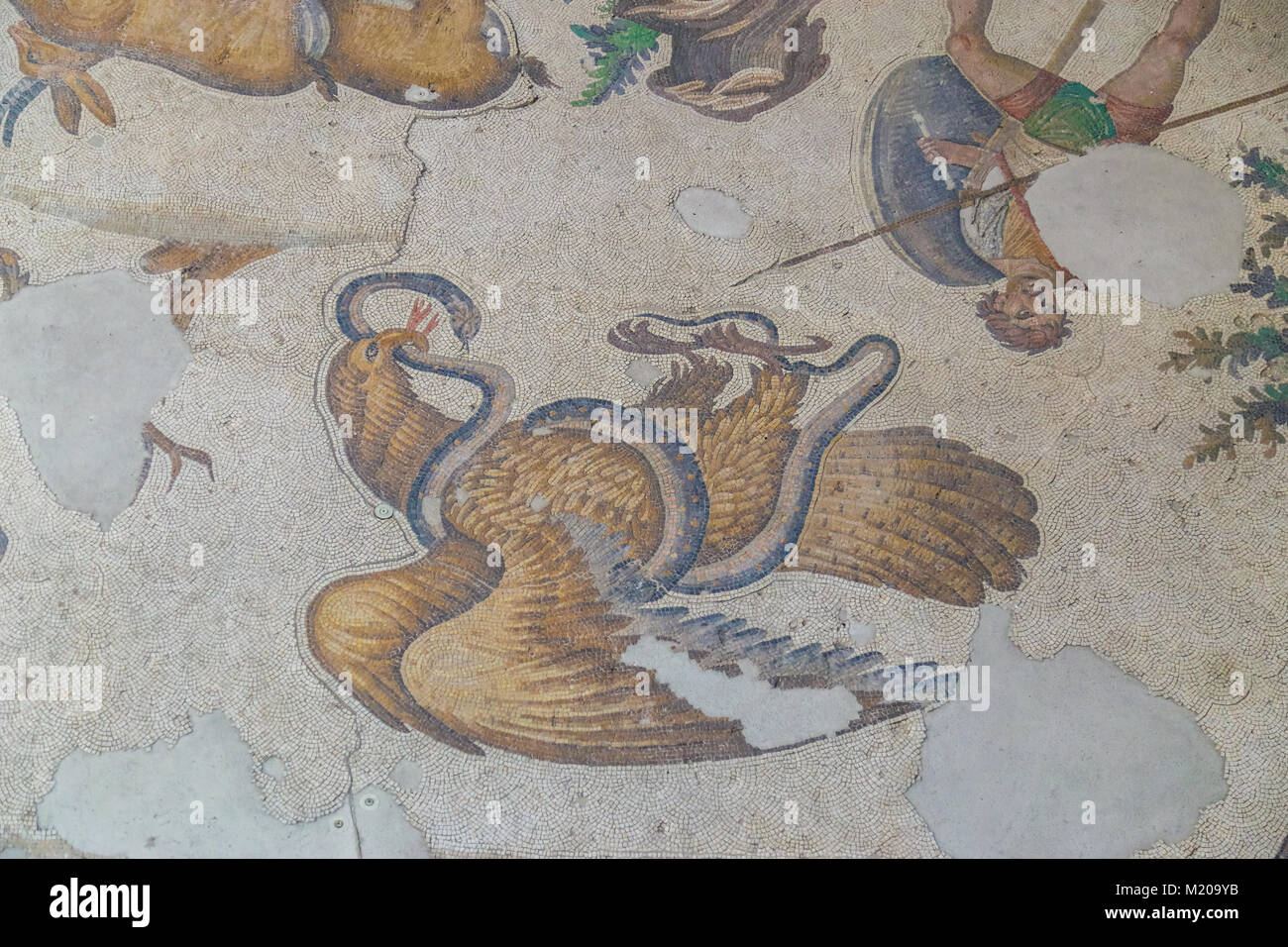 Istanbul, Turkey - May 11, 2016: Ancient mosaic revealed from the ...