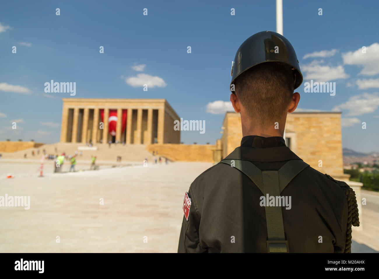 Ankara, Turkey; August 04, 2016: Modern Turkish Soldier standing guard ...