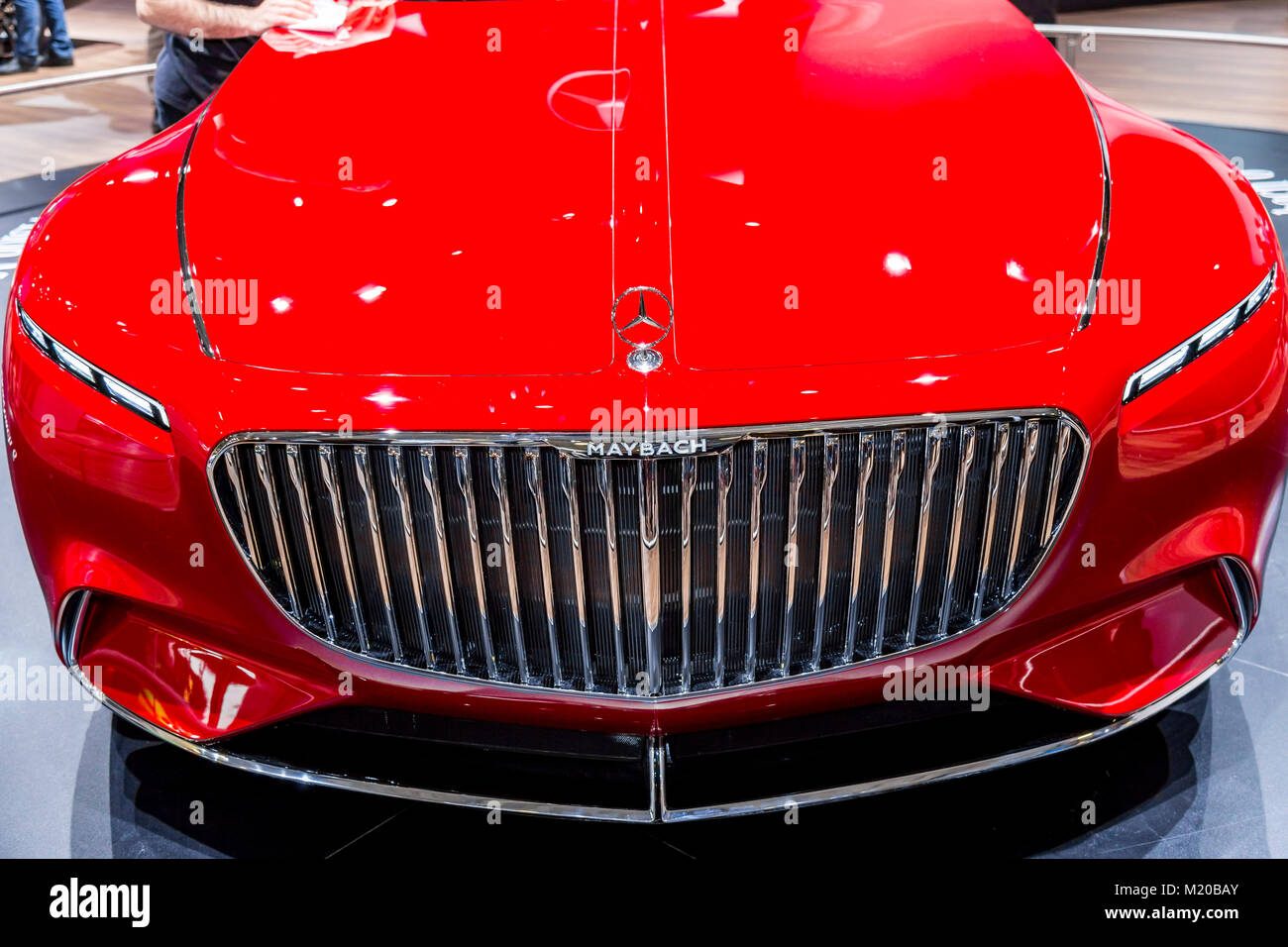 Istanbul, Turkey - April 21, 2017: Closeup detail view from Mercedes ...