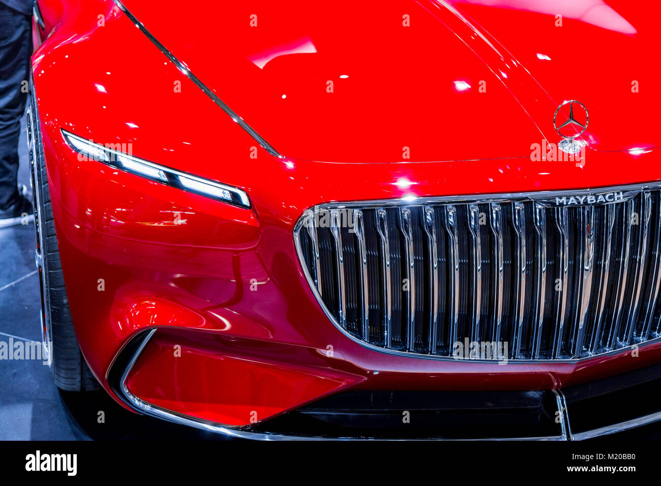 Istanbul, Turkey - April 21, 2017: Closeup detail view from Mercedes ...
