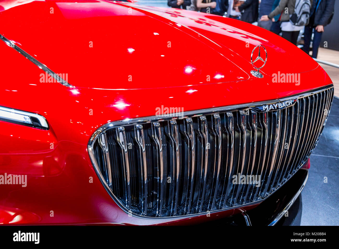Istanbul, Turkey - April 21, 2017: Closeup detail view from Mercedes ...