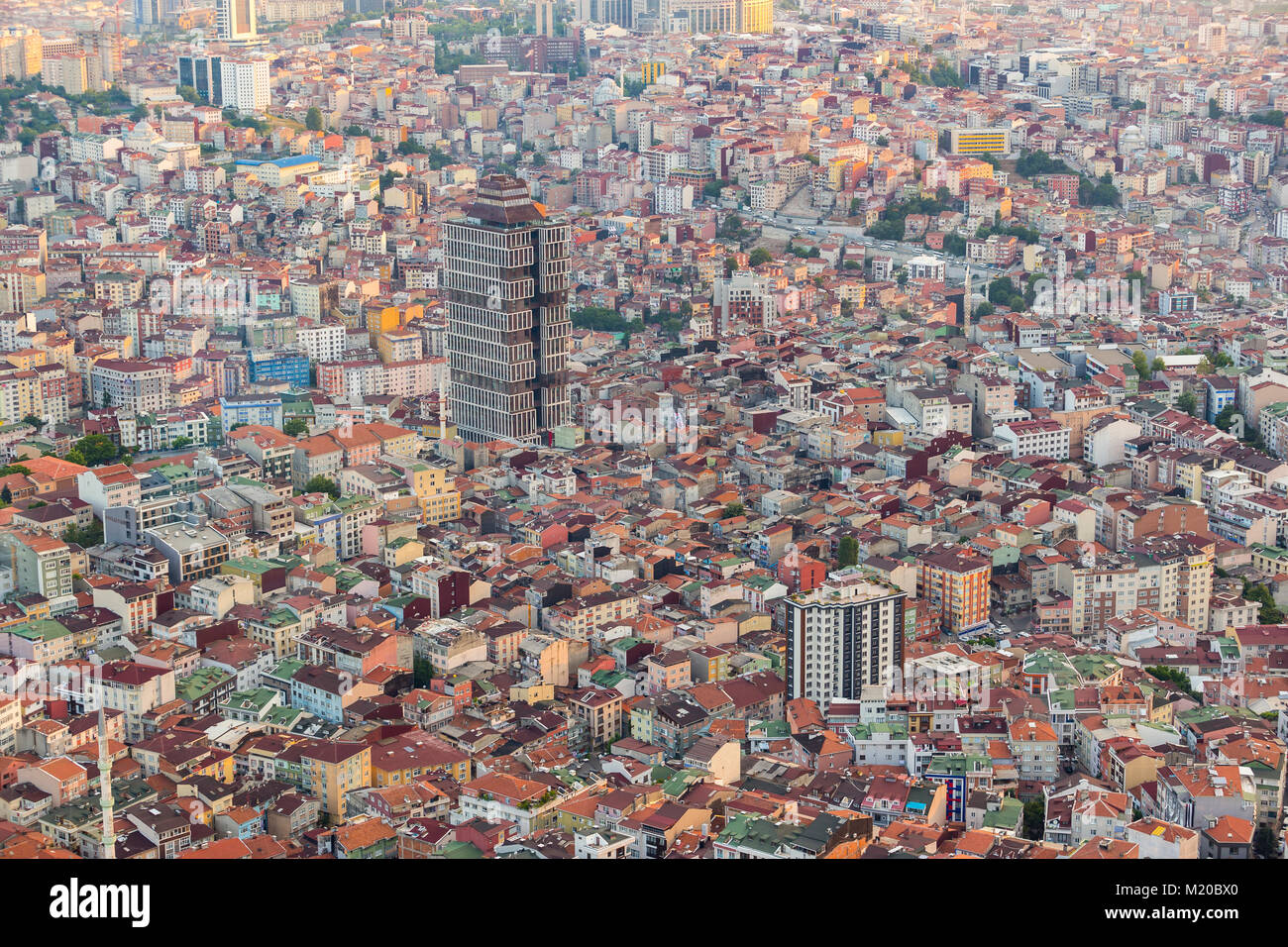 Istanbul view from air shows us amazing sunset scene Stock Photo - Alamy