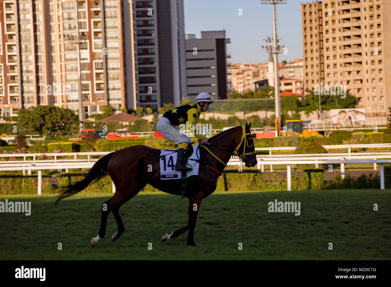 Istanbul, June 25, 2017; Gazi run view from Turkey, Most known Horse ...