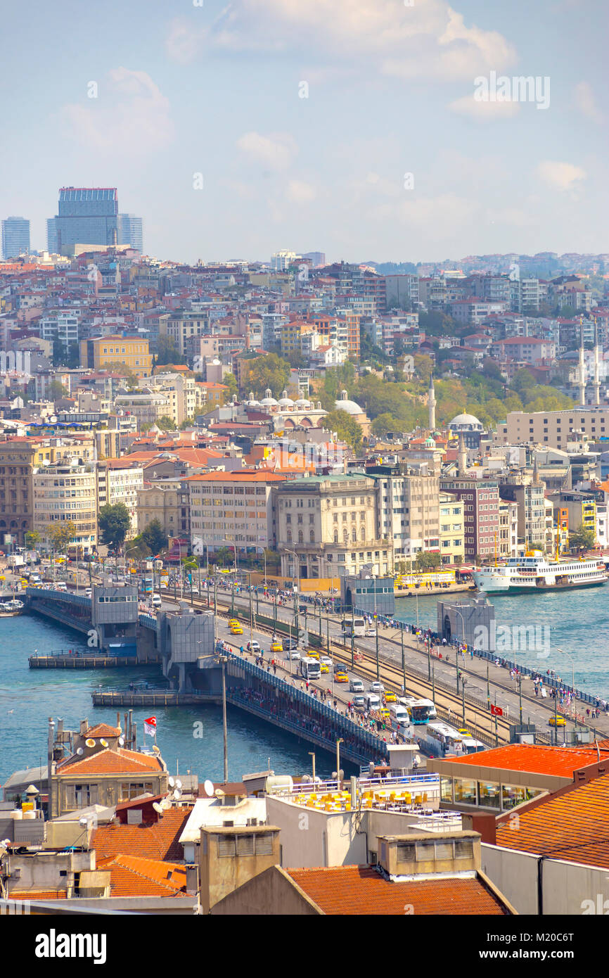 Istanbul Aerial View with Halic and Bosphorus Stock Photo - Alamy