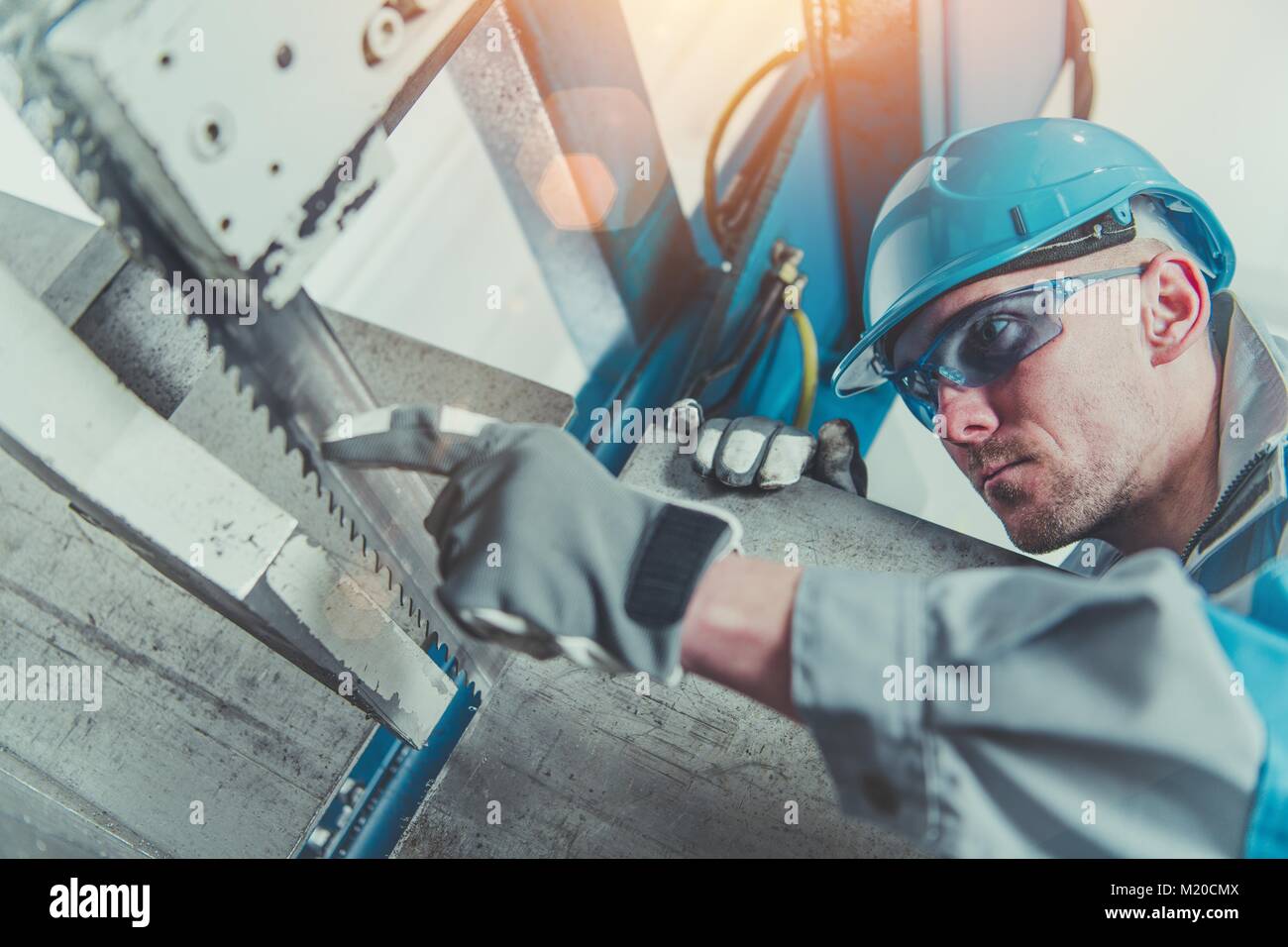 Heavy Duty Metal Cutter Operator. Metalworking Industry Concept ...