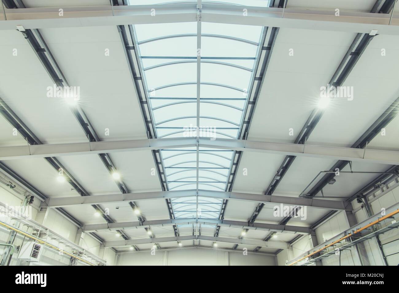 Modern Warehouse Construction. Warehouse Roof with Large Skylight Stock ... Modern Warehouse Construction. Warehouse Roof with Large Skylight Stock ...