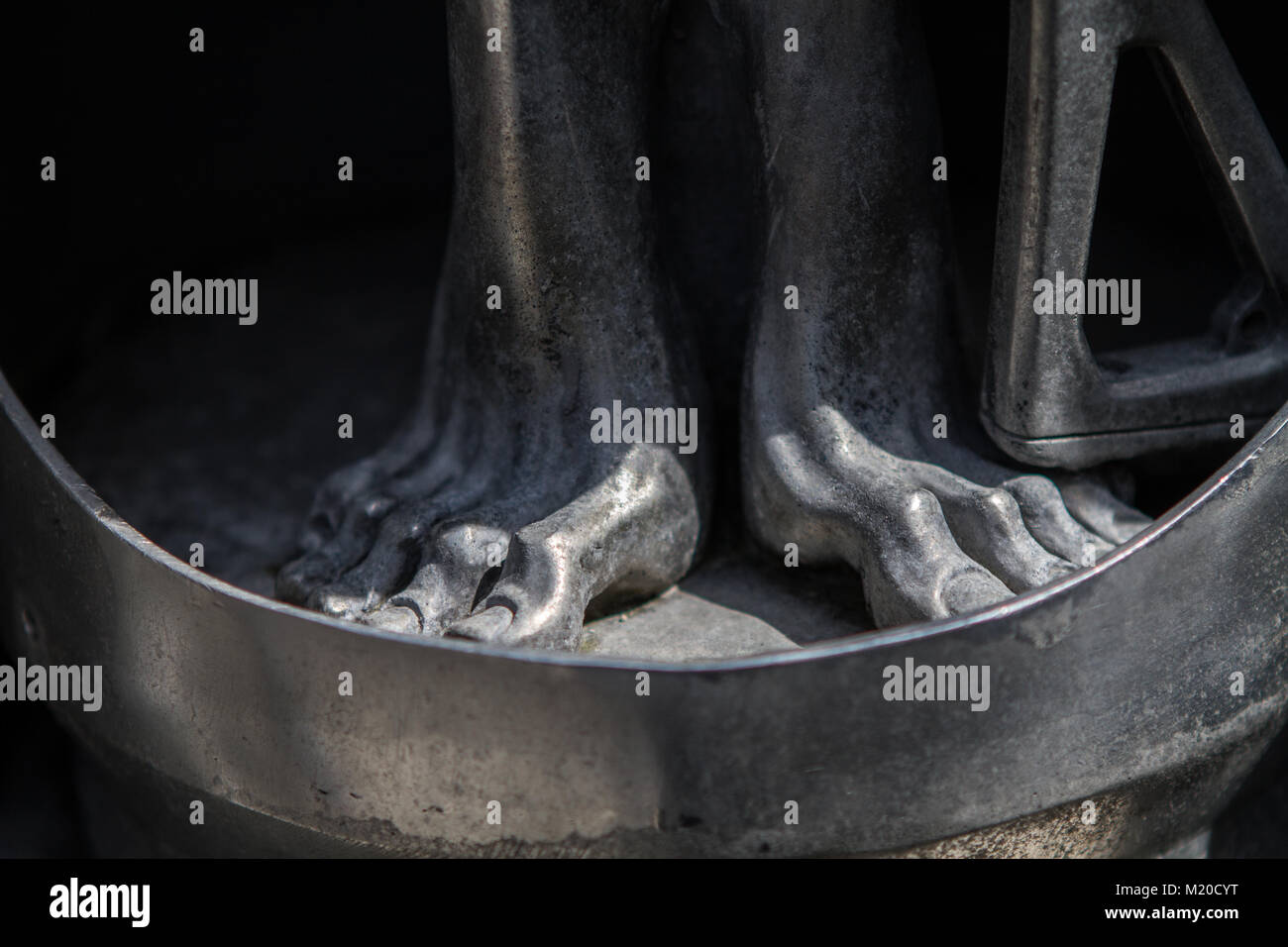 HR Giger birth machine statue in front of Giger museum in Medieval ...