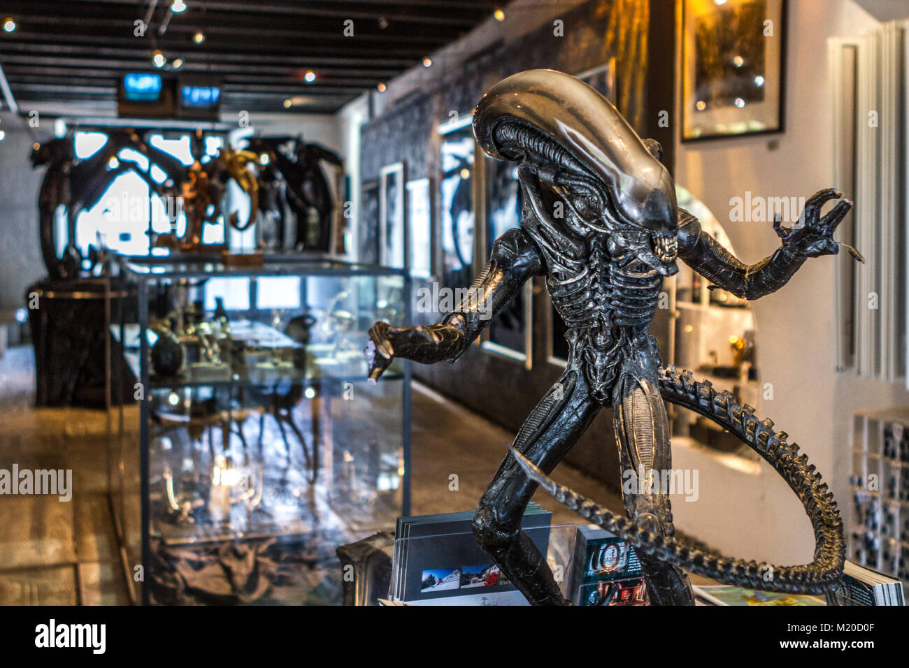 Famous movie SF monster Alien in lobby of HR Giger museum in Medieval ...