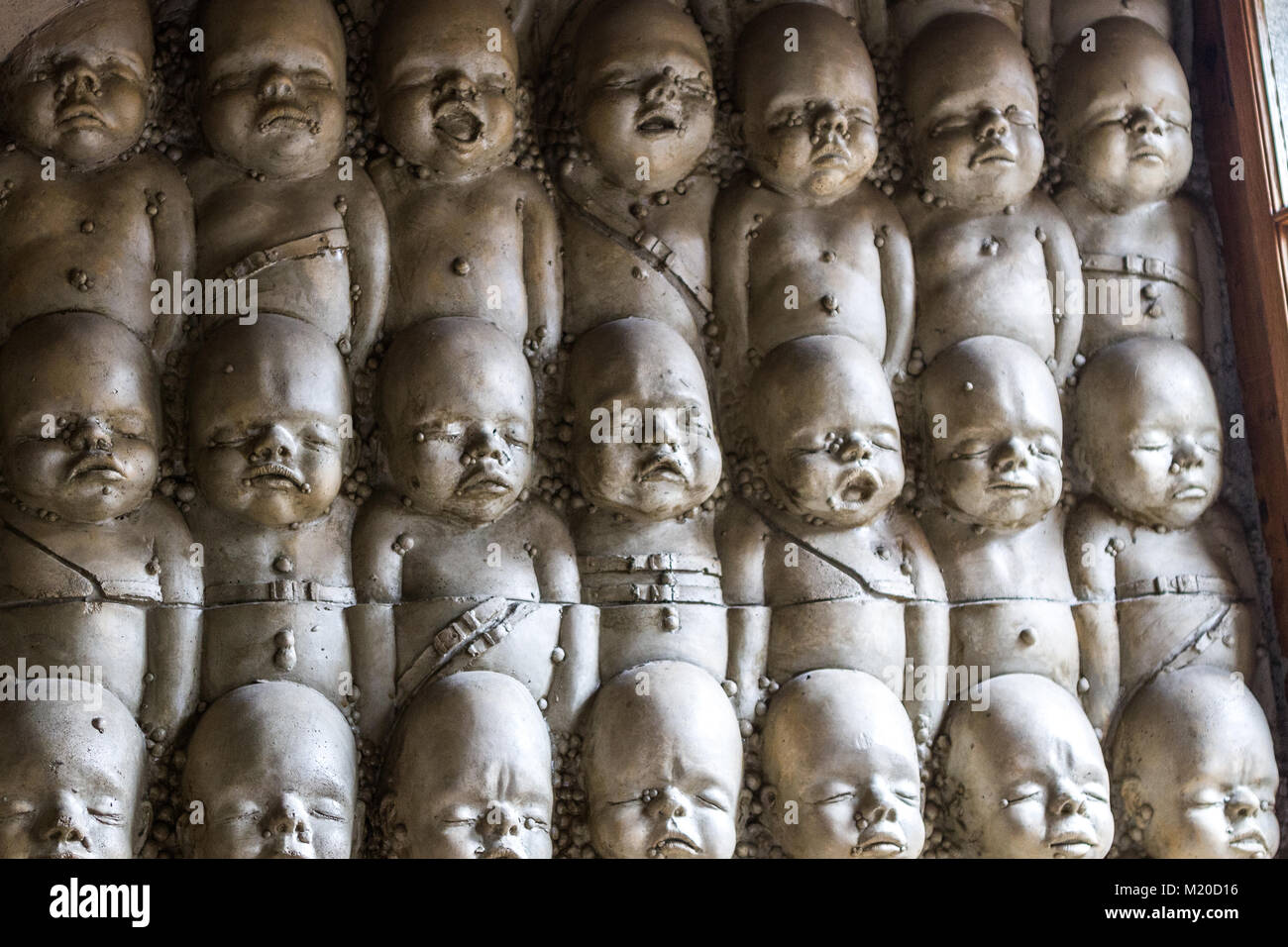 View of the interior of the HR Giger Bar in the small Castle Village of ...