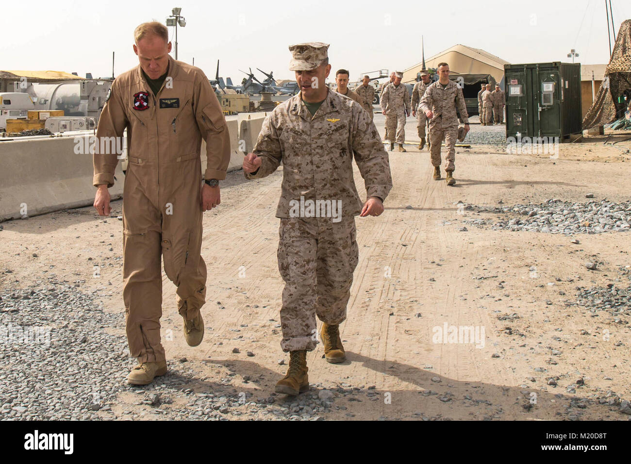 UNDISCLOSED LOCATION, Middle East – U.S. Marine Maj. Wilbur Oles, operations officer with Marine ...