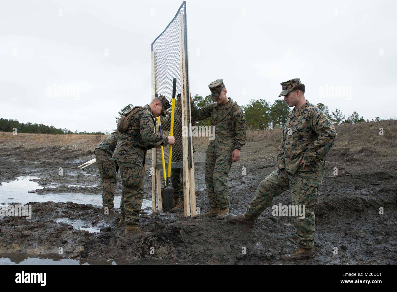 Pfc. Thomas Johnson, left, student in an Assaultman Course with ...