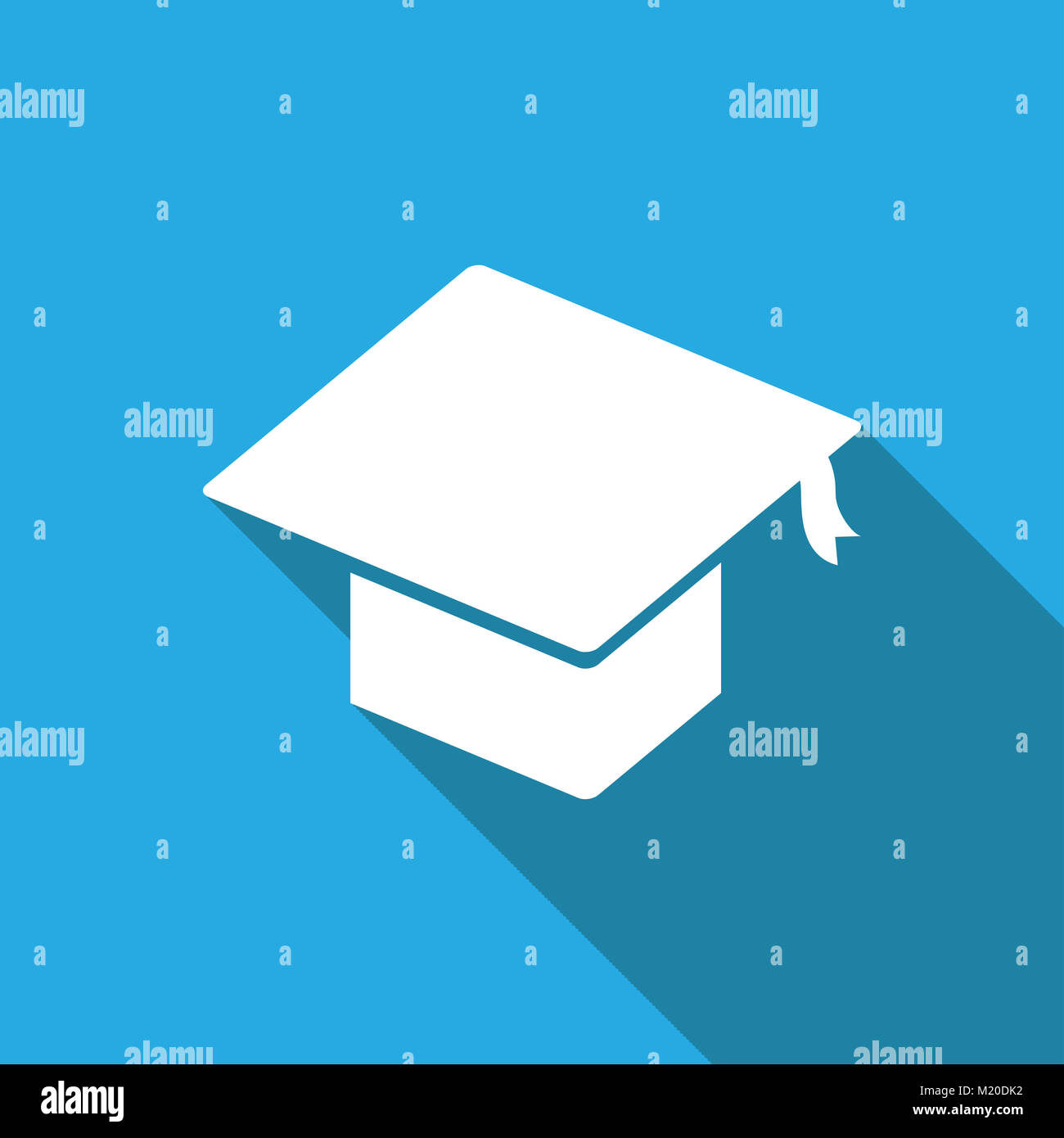 graduation icon on white background , Vector Stock Photo - Alamy