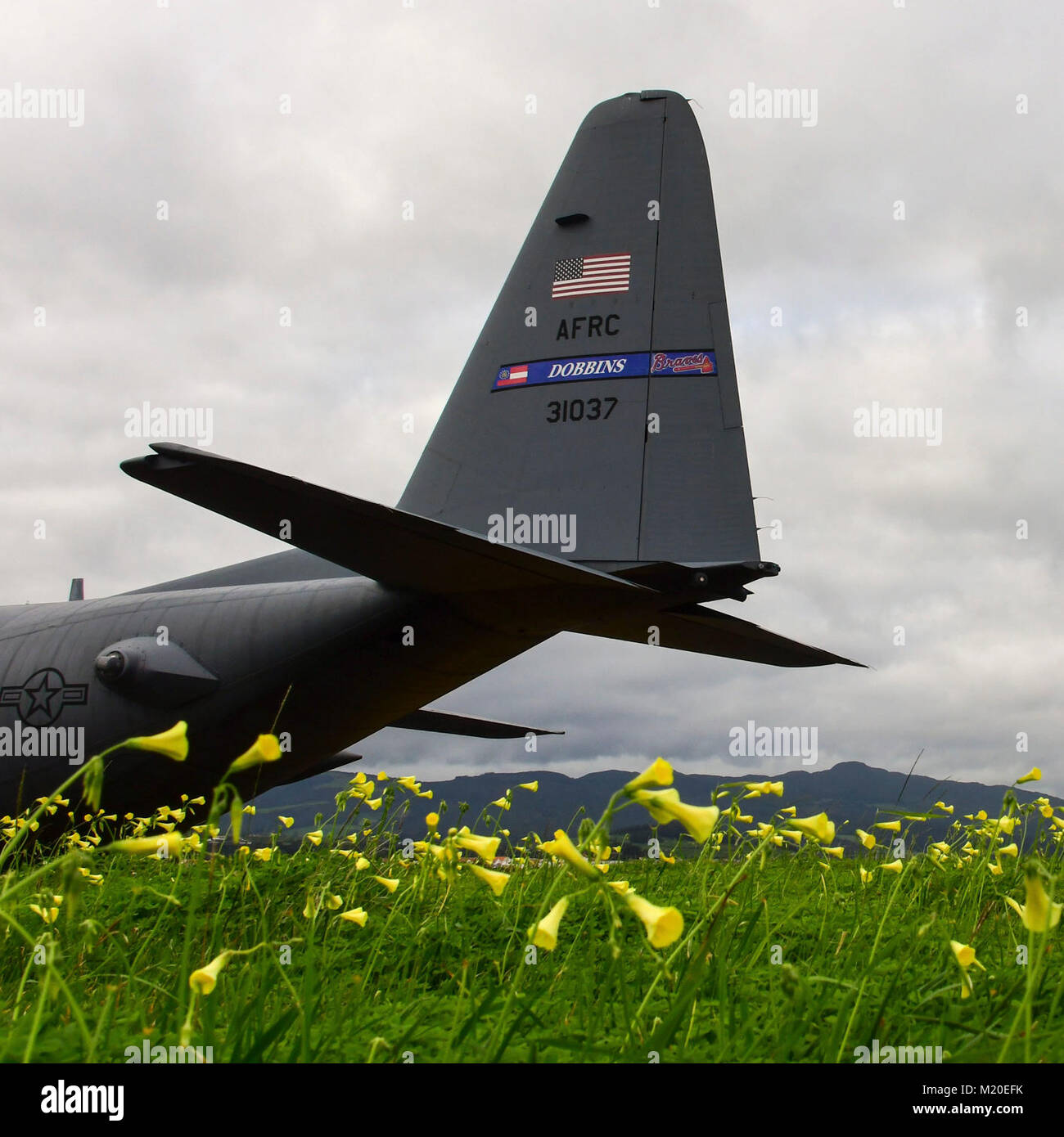 A C-130H3 Hercules from Dobbins Air Reserve Base, Ga. prepares to take ...
