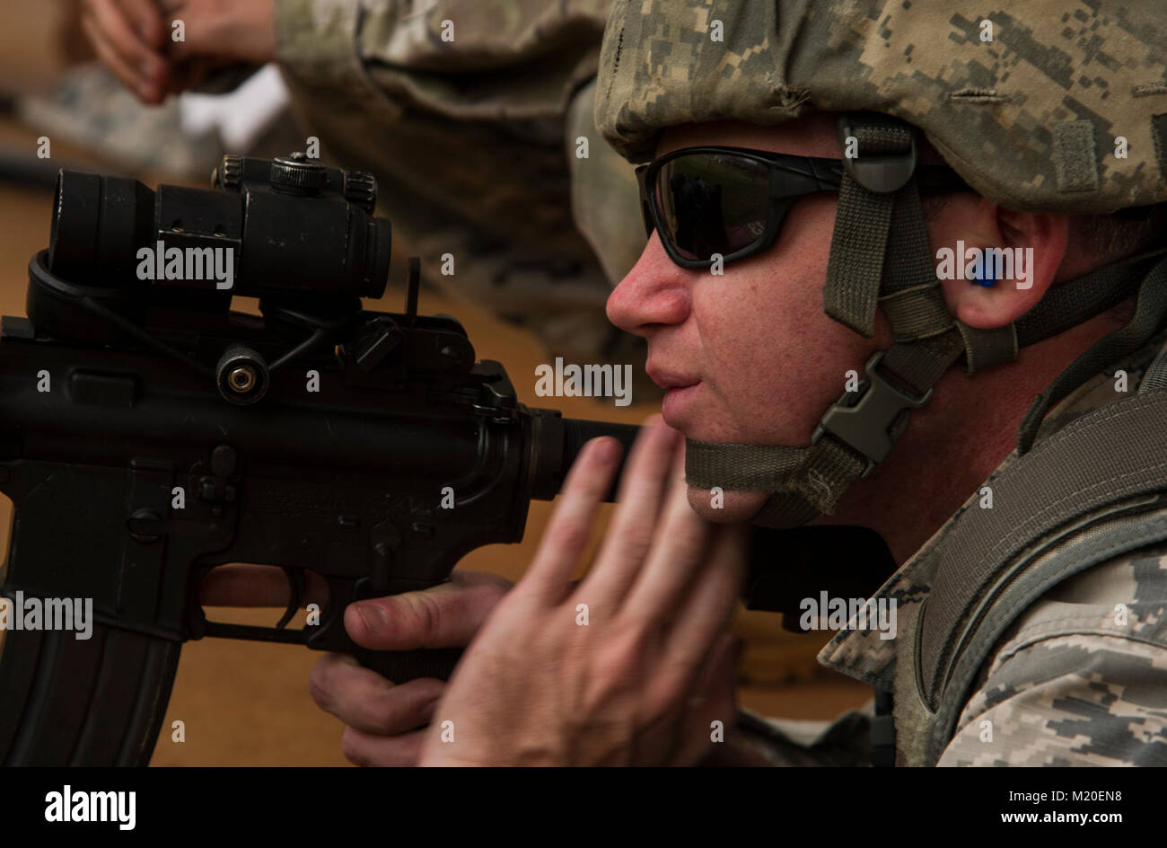 Senior Airman Justin Bartels, Joint Base Security defender, practices ...