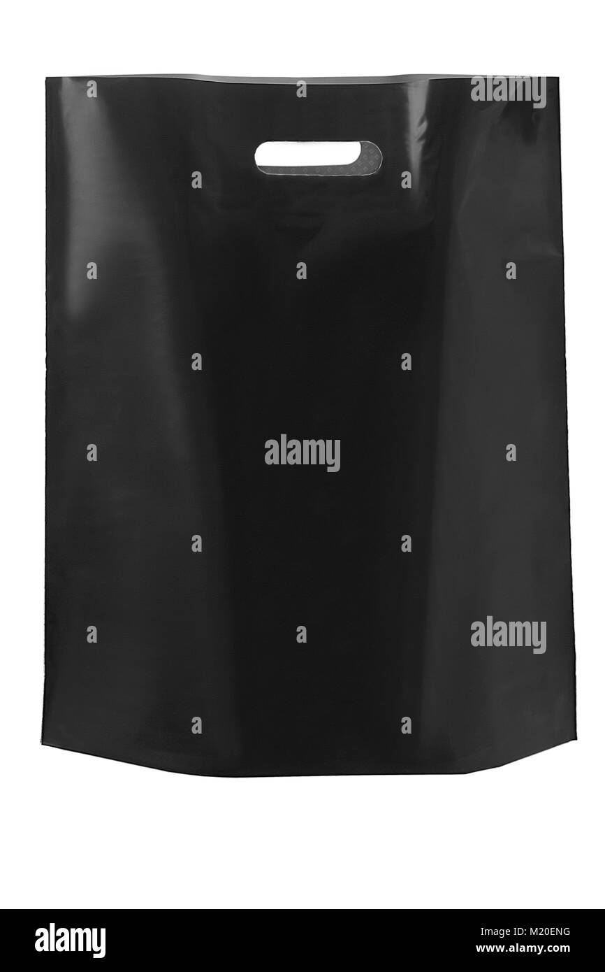 Dark gray polypropylene bag with a handle with a handle on a white ...