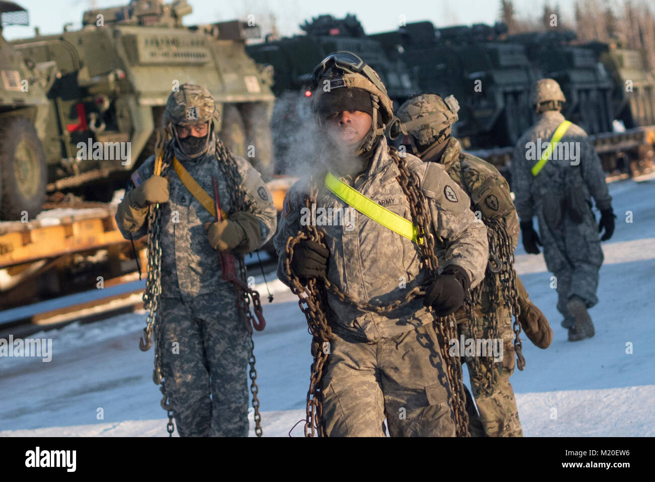 Soldiers assigned to the 1st Stryker Brigade Combat Team, 25th Infantry ...