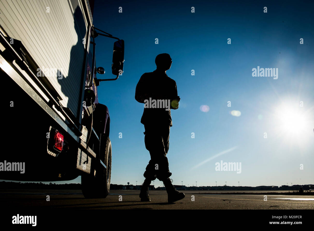 Firefighters with the 1st Special Operations Civil Engineer Squadron ...