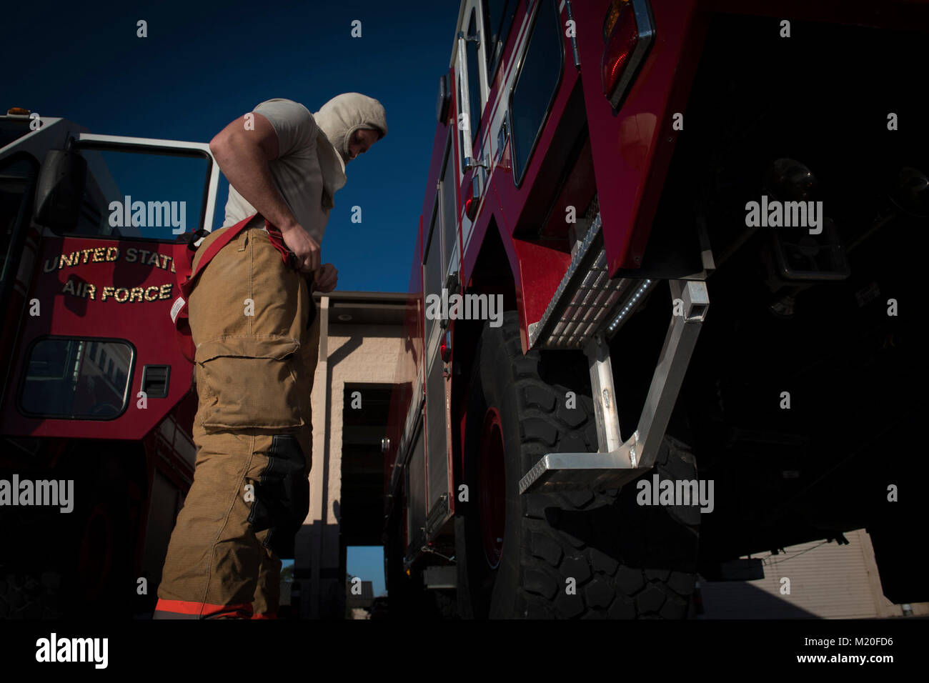 Firefighters with the 1st Special Operations Civil Engineer Squadron ...