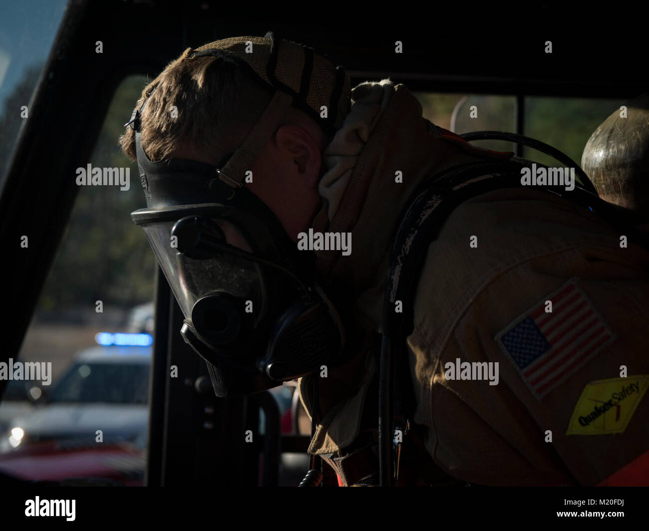 Firefighters with the 1st Special Operations Civil Engineer Squadron ...