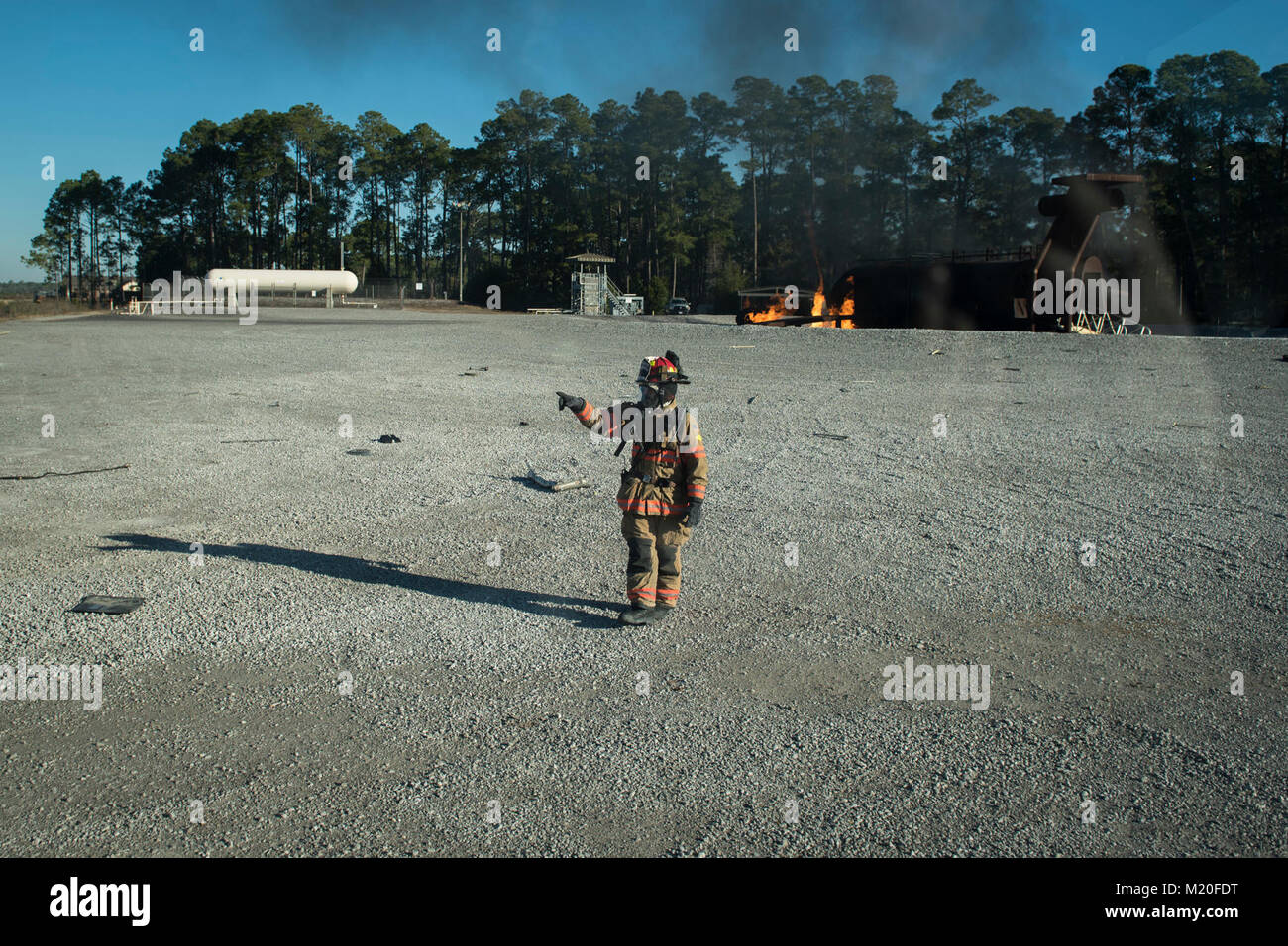 Firefighters with the 1st Special Operations Civil Engineer Squadron ...