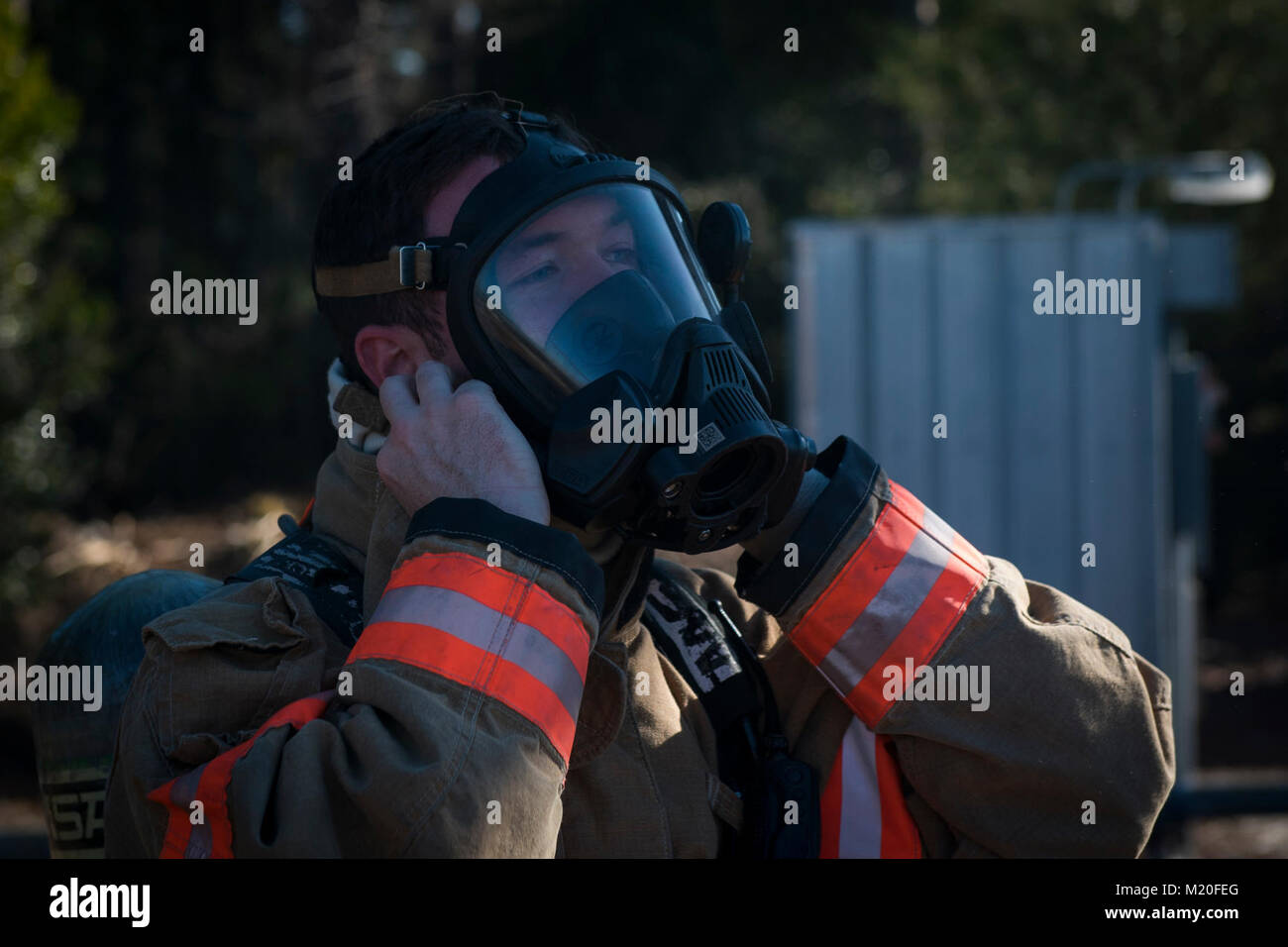 Firefighters with the 1st Special Operations Civil Engineer Squadron ...