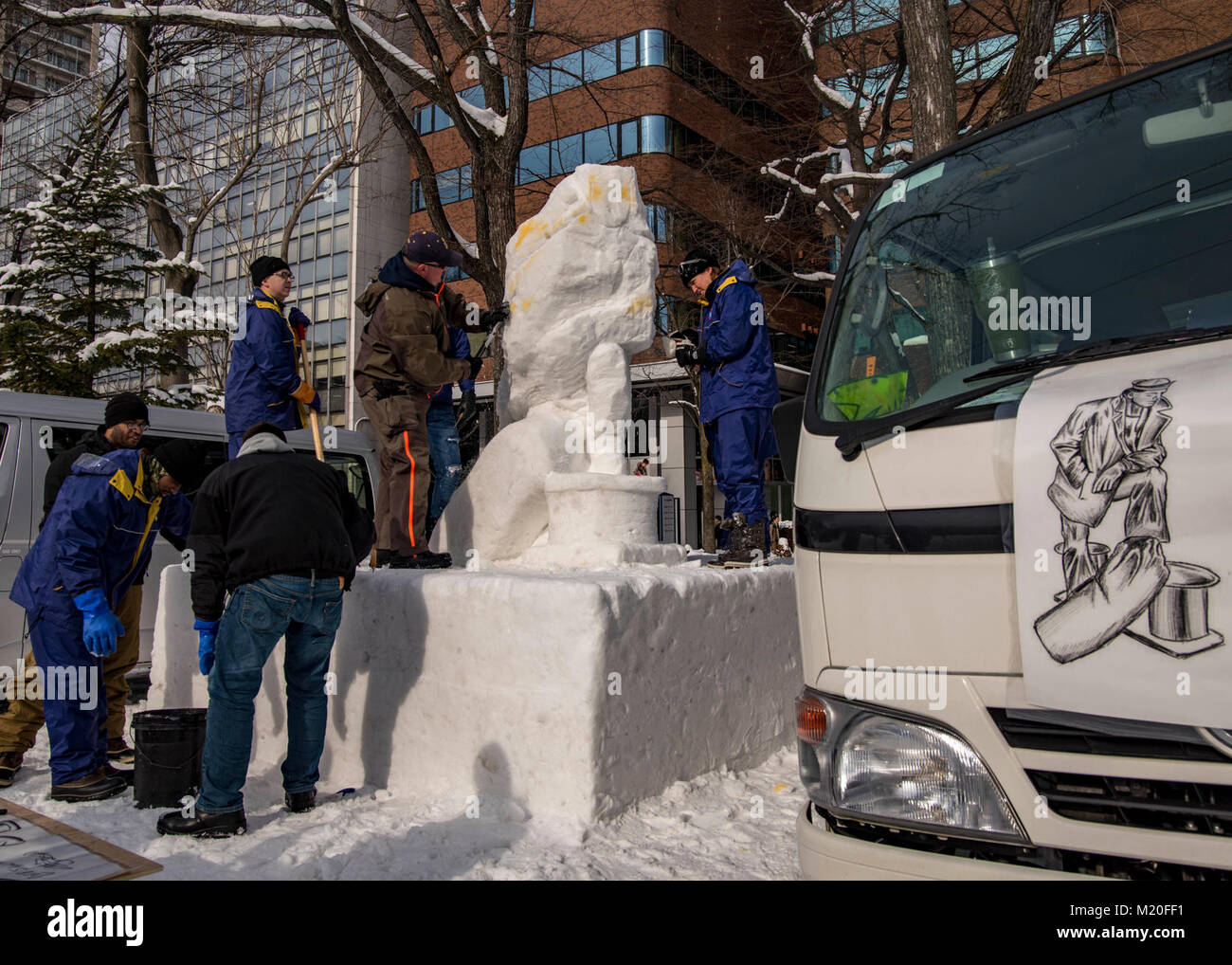 SAPPORO, Japan (Jan. 31, 2018) Sailors attached to Misawa Air Base ...