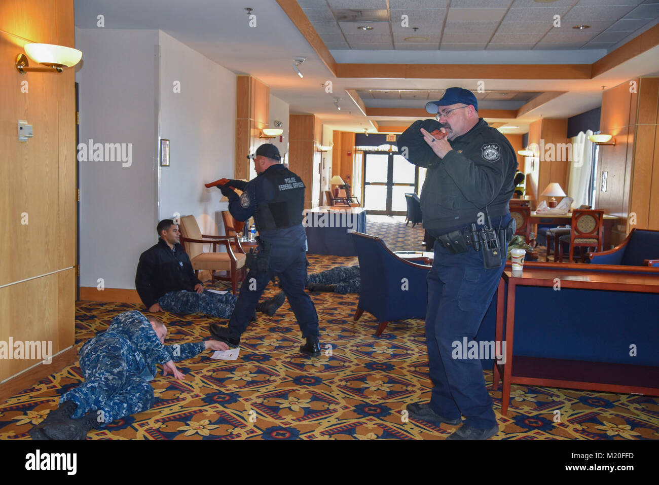 Naval Support Activity Washington's Naval Security Force clear a ...