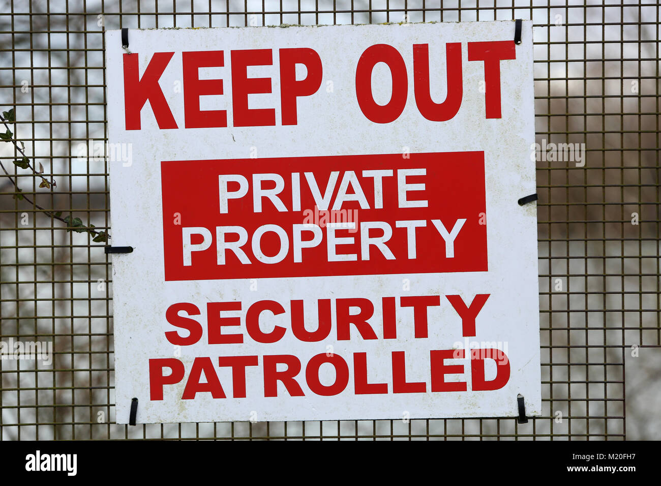 A Keep Out sign on a fence in West Sussex, UK Stock Photo - Alamy
