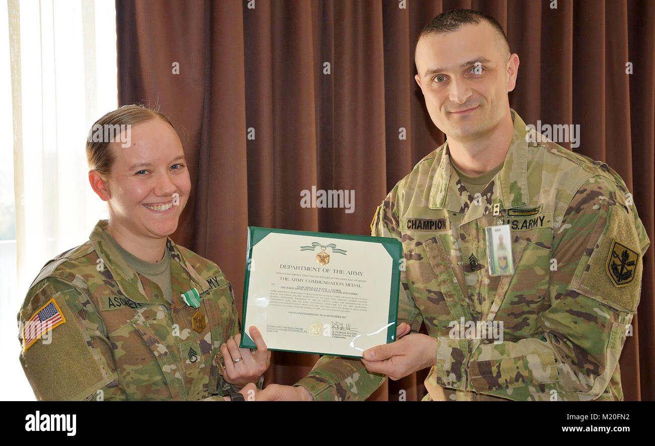 First Sgt. Christopher Champion, deputy commandant for the Judge ...