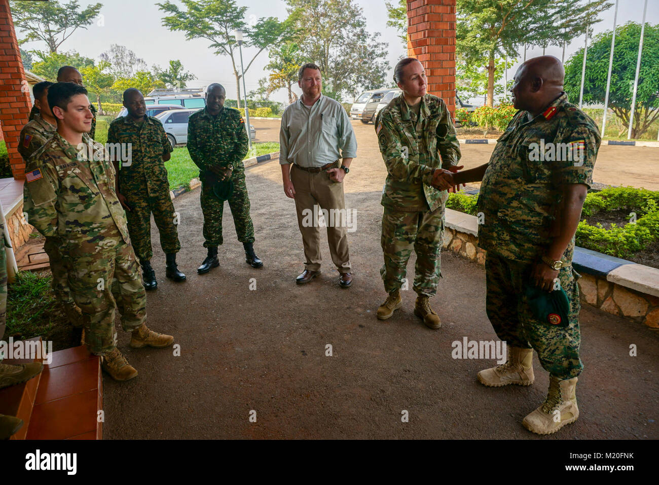 Lt. Col. Casey Moes thanks Brig. Gen. J.A. Bakasumba, commandant of the ...