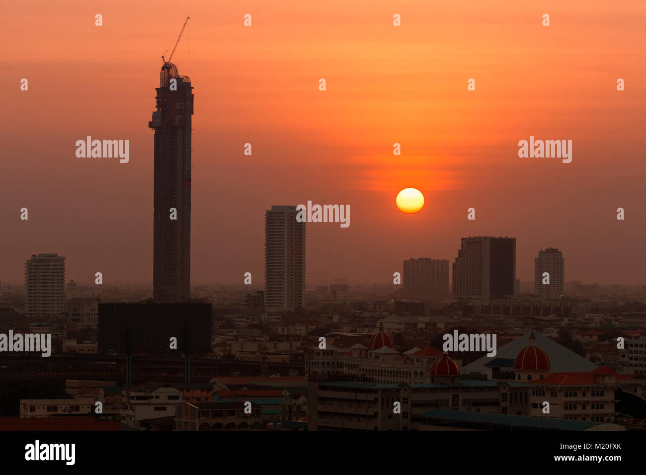 Sunset in Bangkok, Thailand, Southeast Asia Stock Photo - Alamy