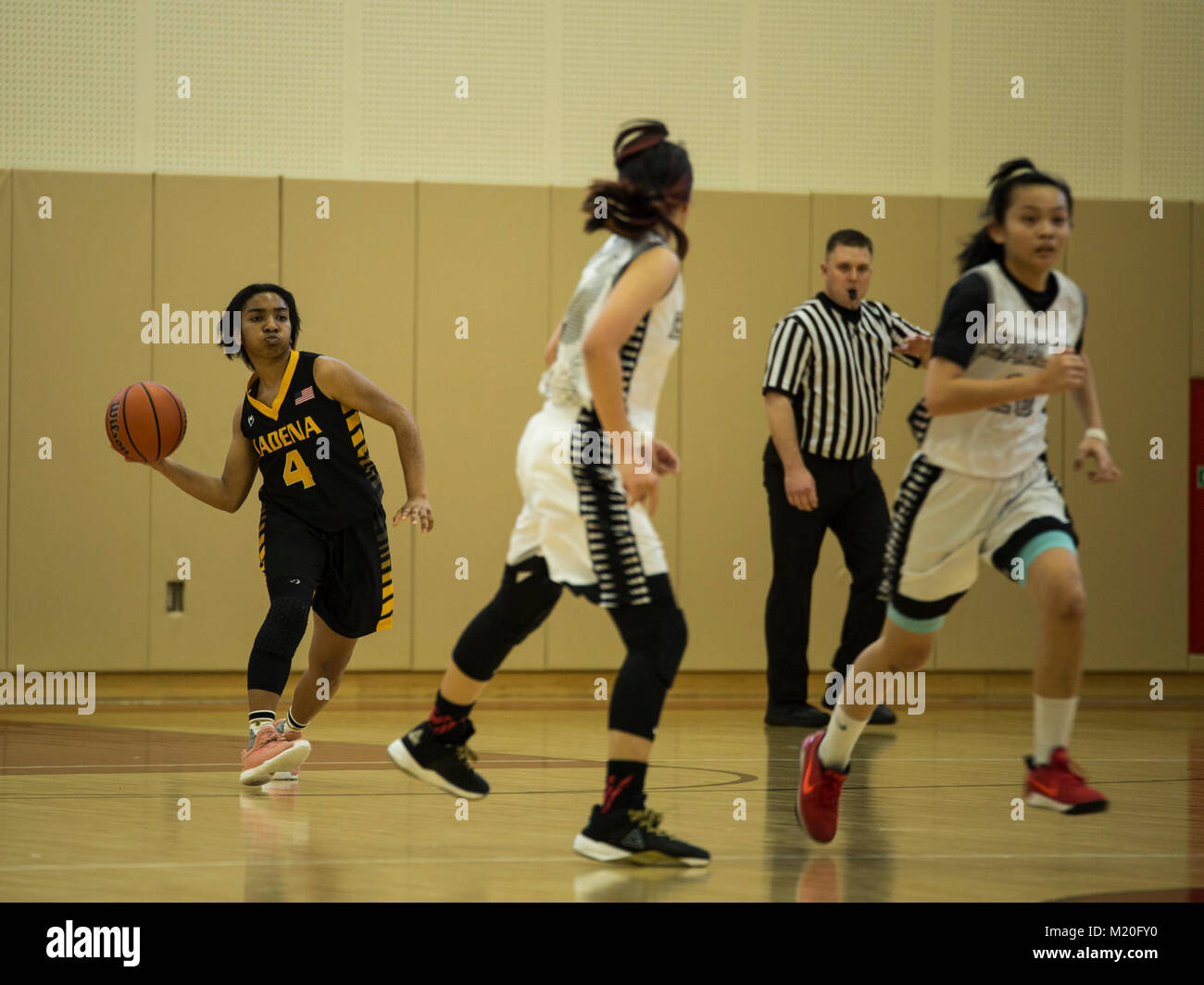 Rhamsey Wyche, a shooting guard with the Kadena Panthers, left ...