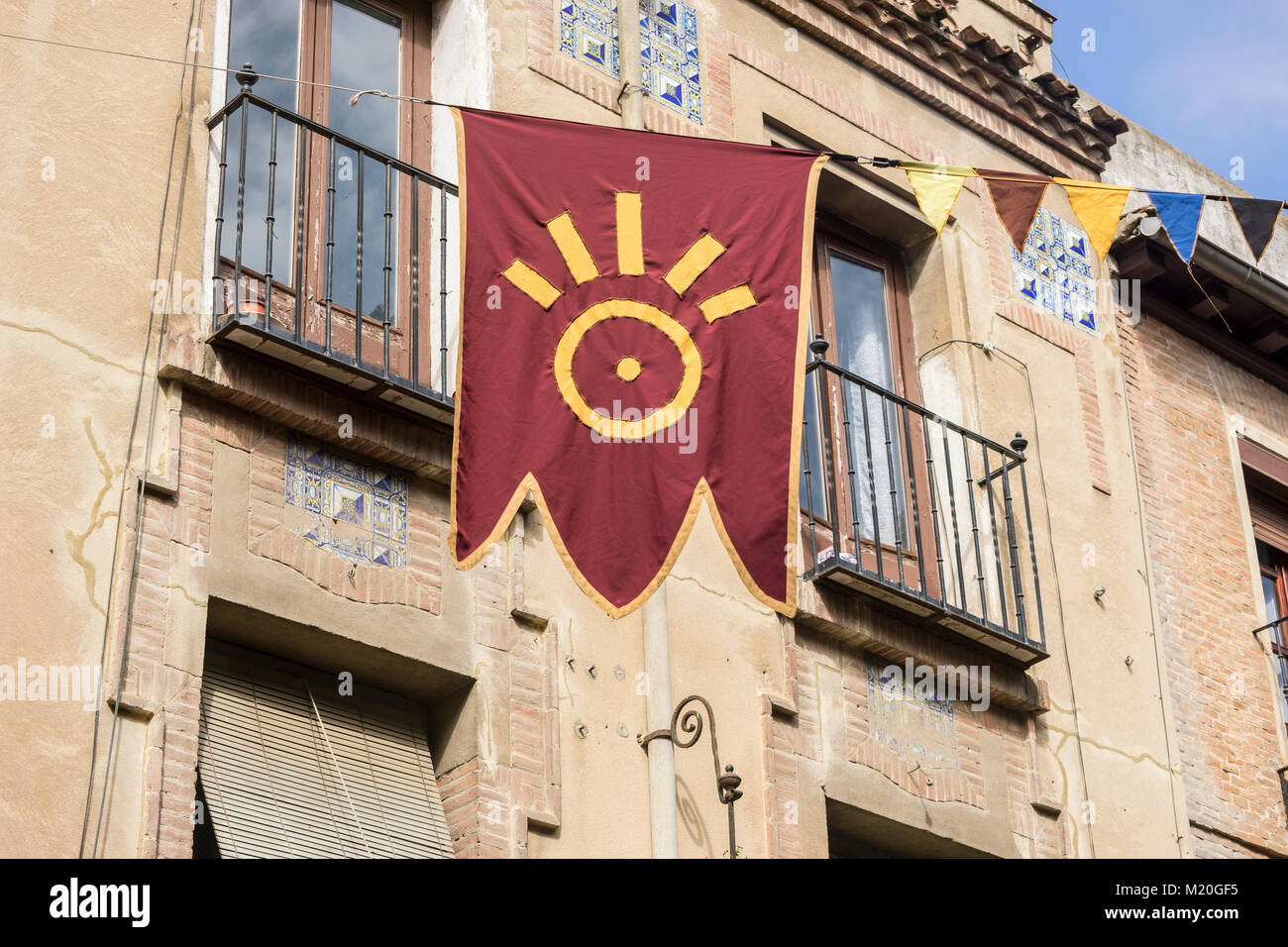 Entertainment, traditional medieval festival in the streets of Alcala ...