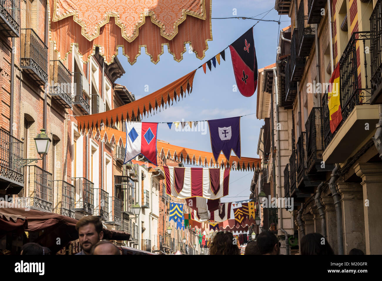 traditional medieval festival in the streets of Alcala de Henares ...