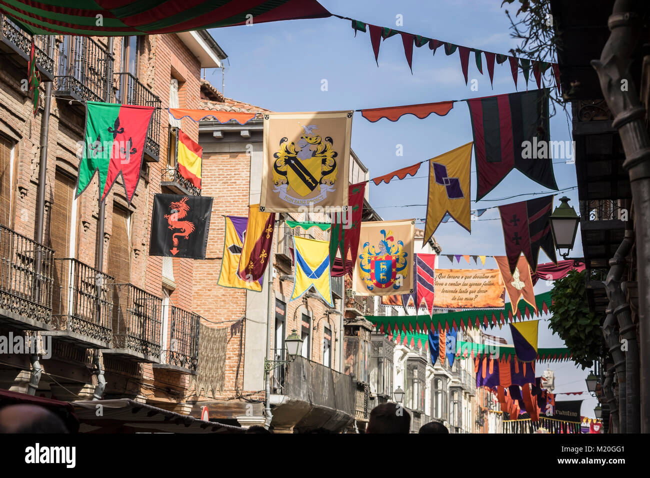 traditional medieval festival in the streets of Alcala de Henares ...