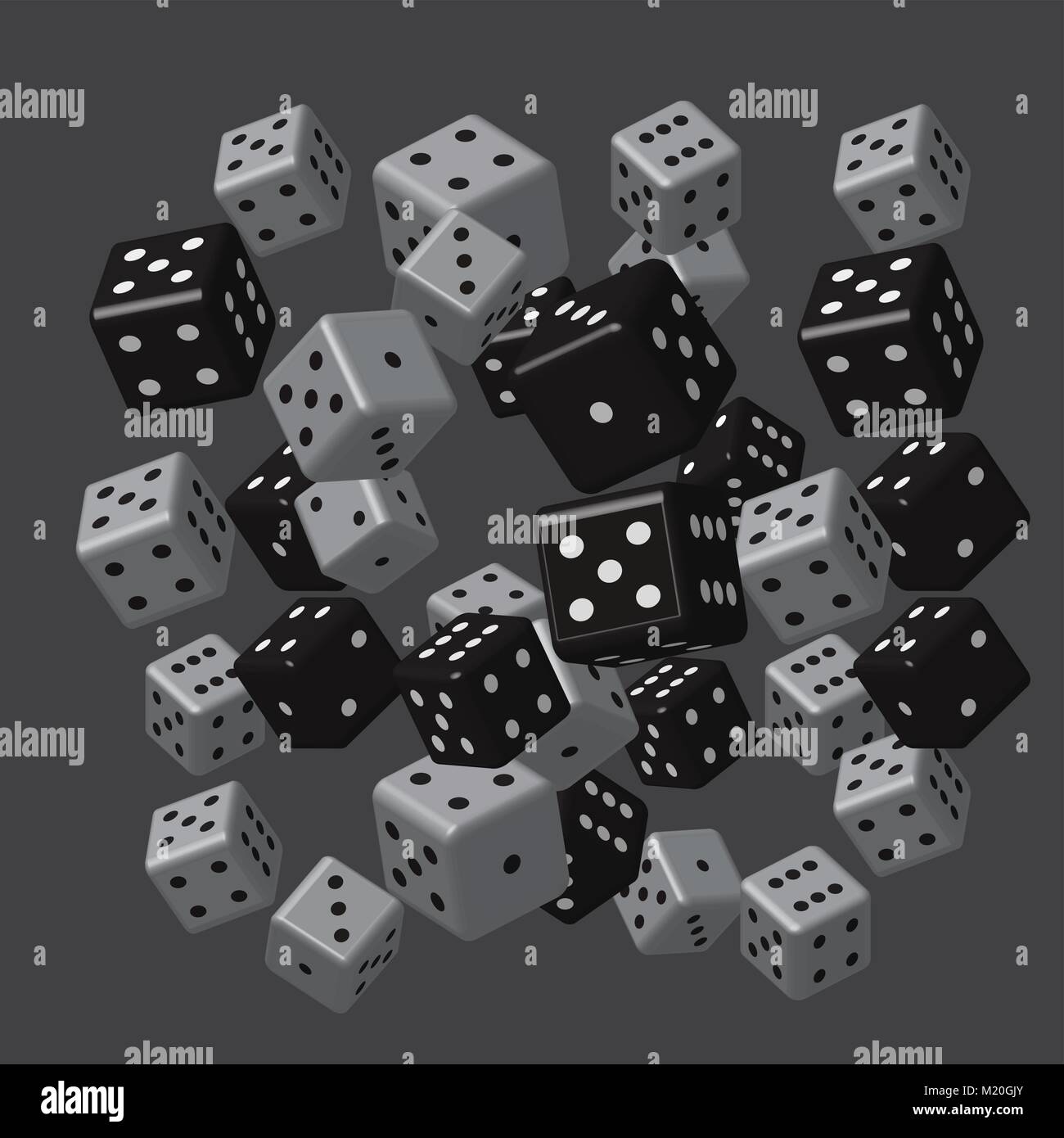 Black Grey Dice Pattern Stock Vector Image & Art - Alamy