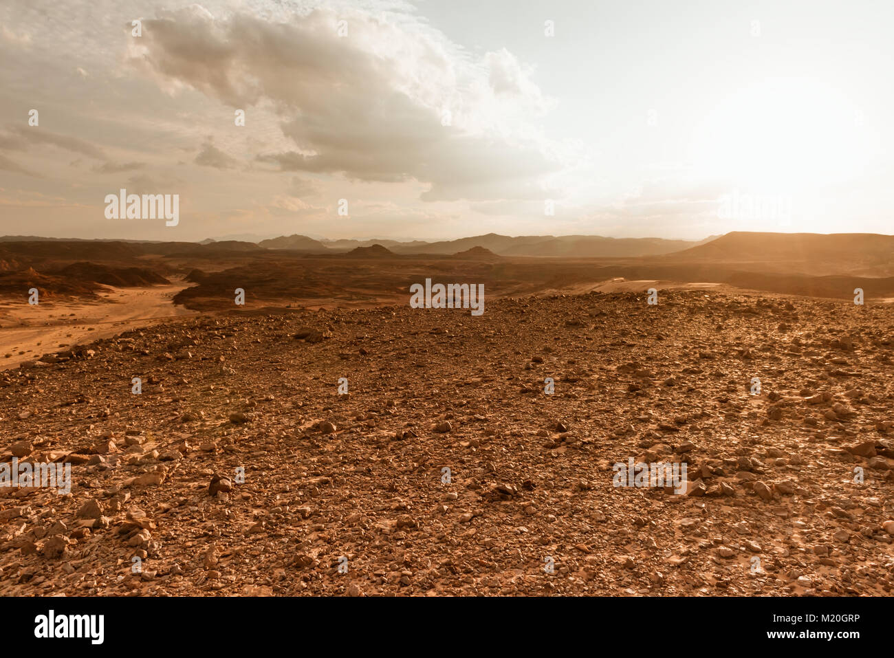 Desert landscape background global warming concept Sinai, Egypt Stock ...