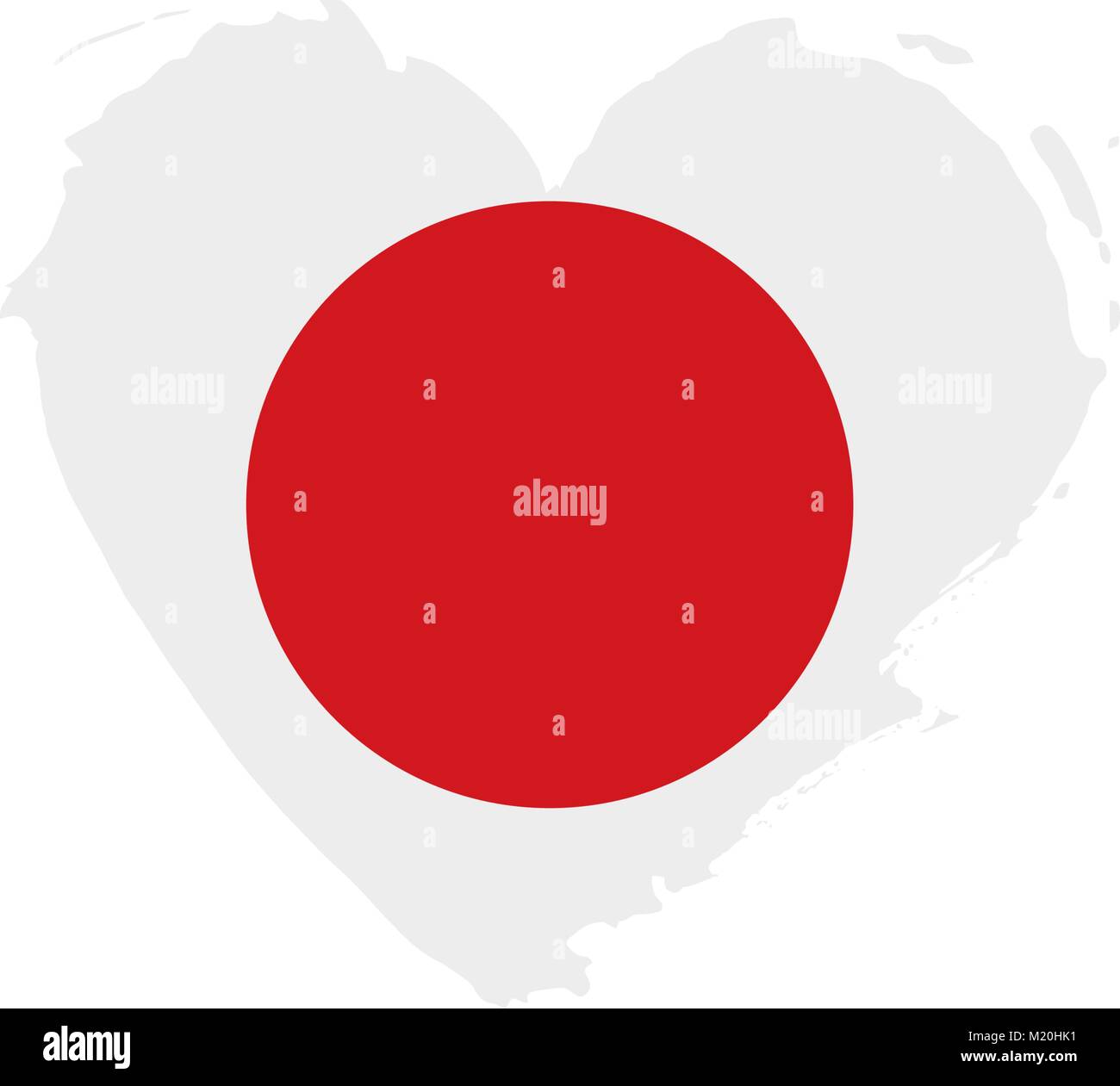 Japan flag heart icon hi-res stock photography and images - Alamy