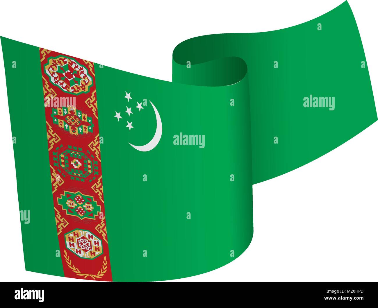 Turkmenistan flag, vector illustration Stock Vector Image & Art - Alamy