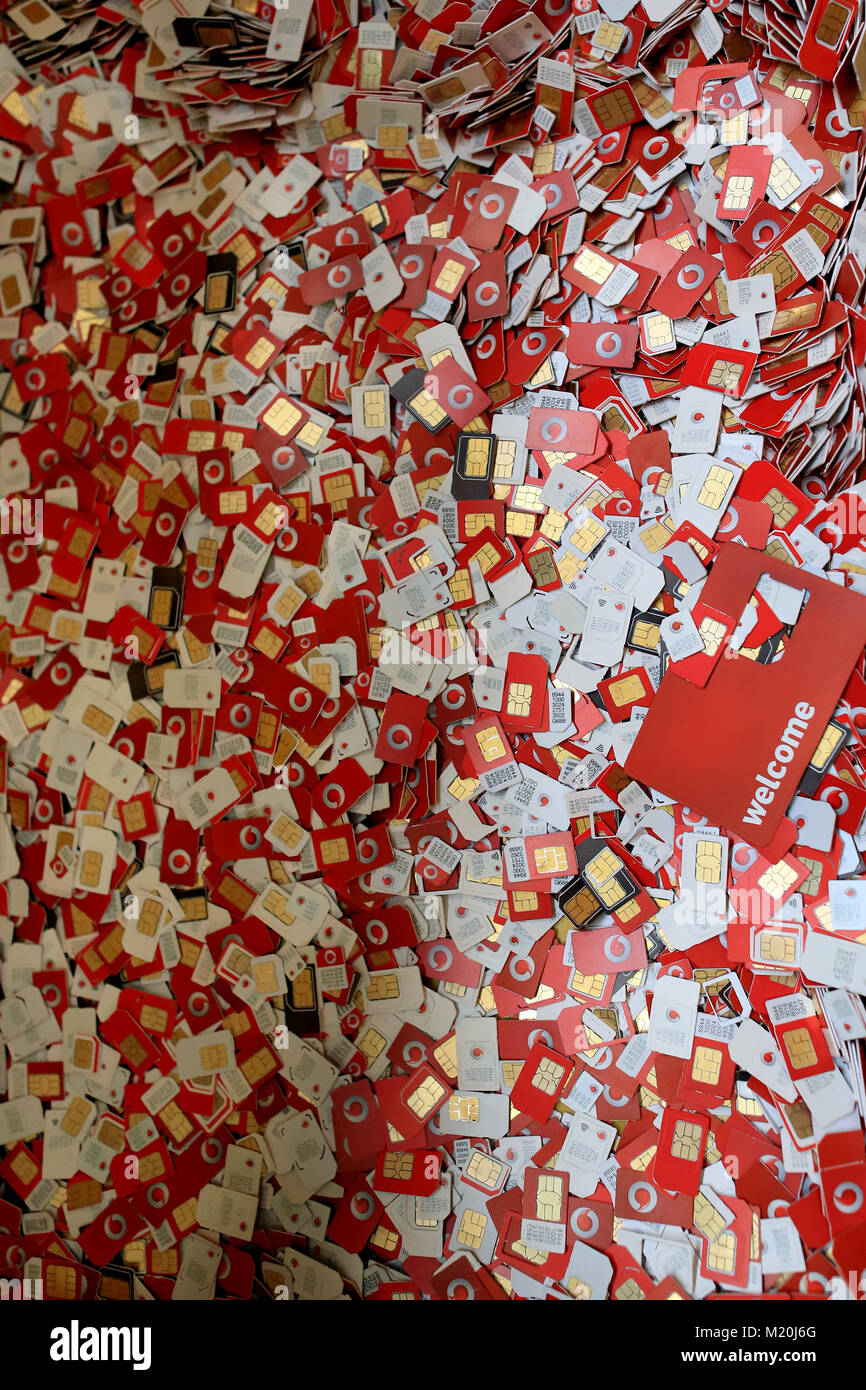 Thousands of smartphone sim cards Stock Photo - Alamy