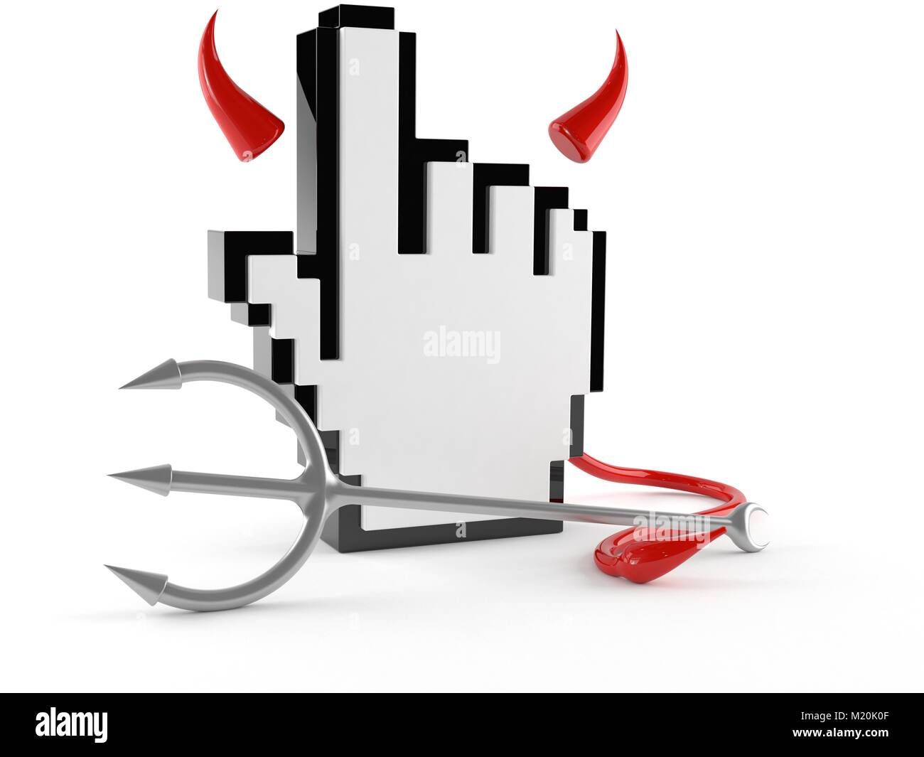 Evil internet concept isolated on white background Stock Photo - Alamy