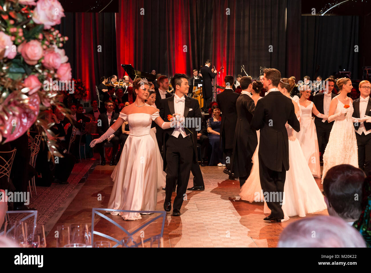 New York, United States. 02nd Feb, 2018. Debutante entry dance during ...