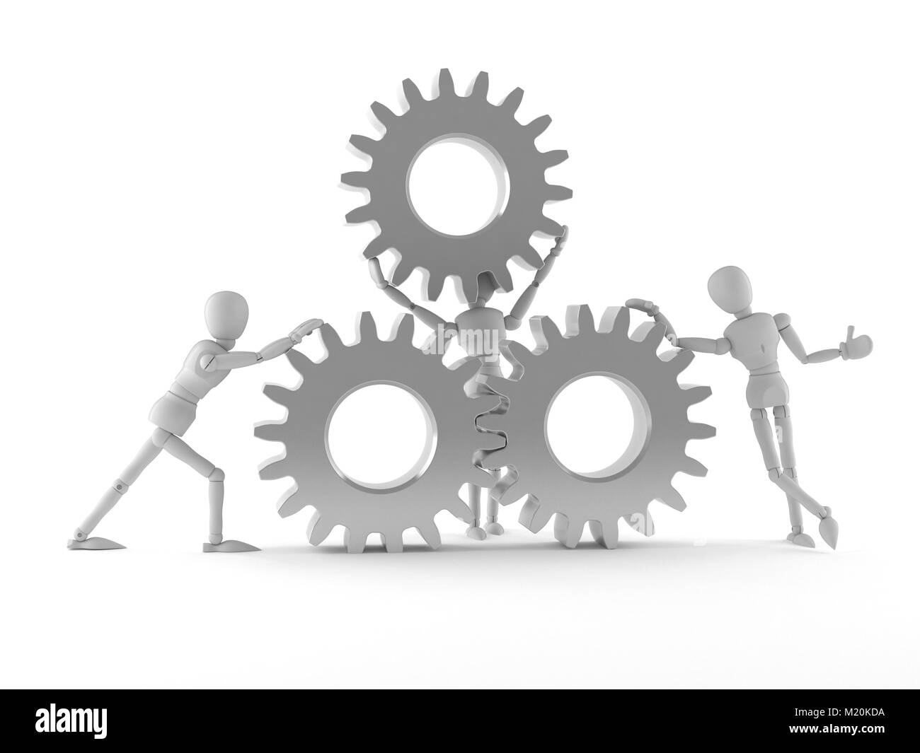 Team work concept isolated on white background Stock Photo - Alamy